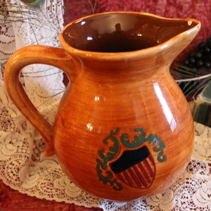 Pennsbury Pottery Americana Folk Art Water Pitcher - E. Pluribus ...