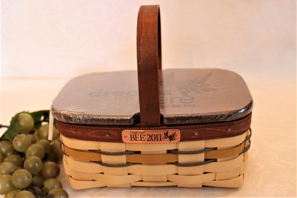 Longaberger Bee Basket Dreams Live Here Natural and Brown - Etsy