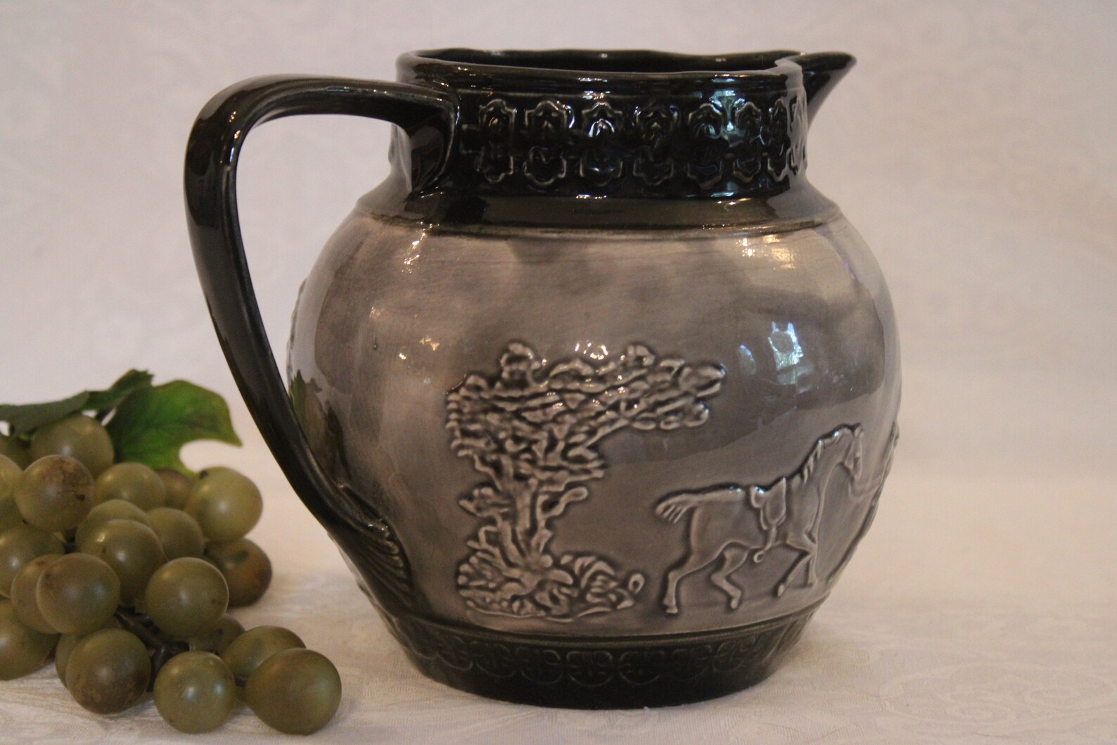 Vintage Arnel's Pottery Ceramic Pitcher With English Fox - Etsy