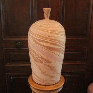 Vintage Dick Studley Handcrafted Pottery 22" Egyptian Paste Vessel ...
