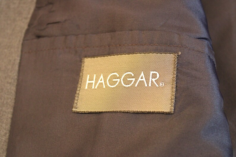 Vintage Haggar 46L Gray Blue Color Sport Coat - Two Button, Fully Lined ...