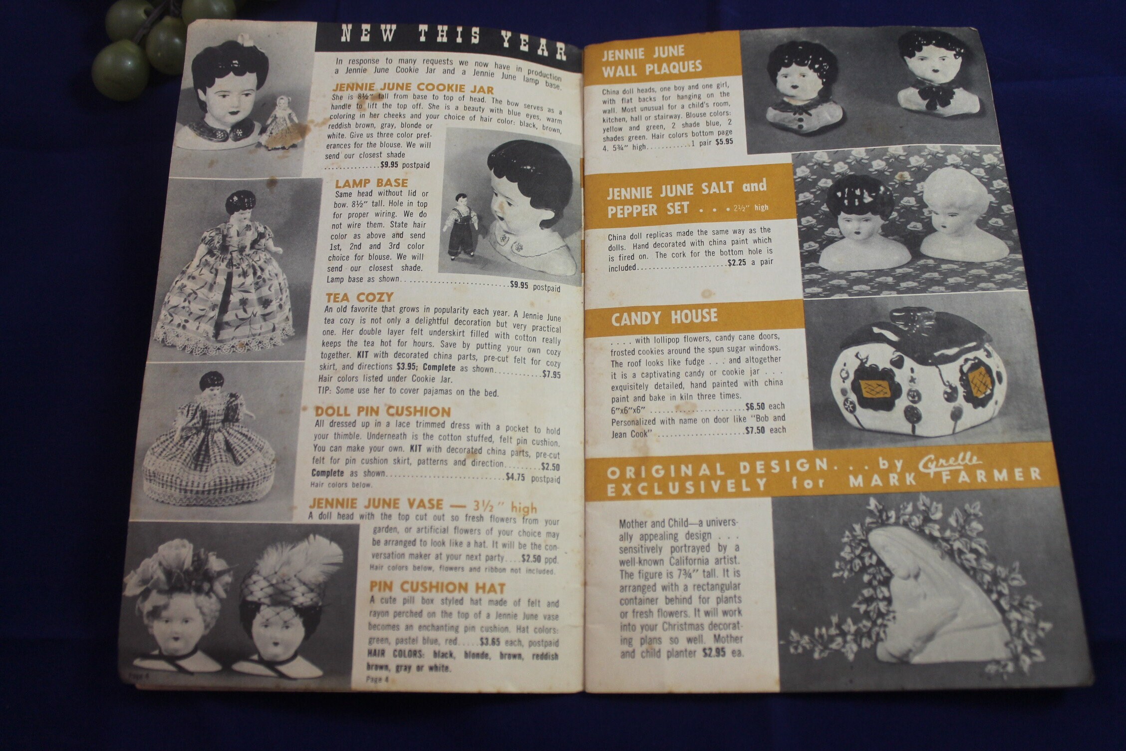 1953 Mark Farmer Old Fashioned China Dolls Catalog With a Chatty Baby ...