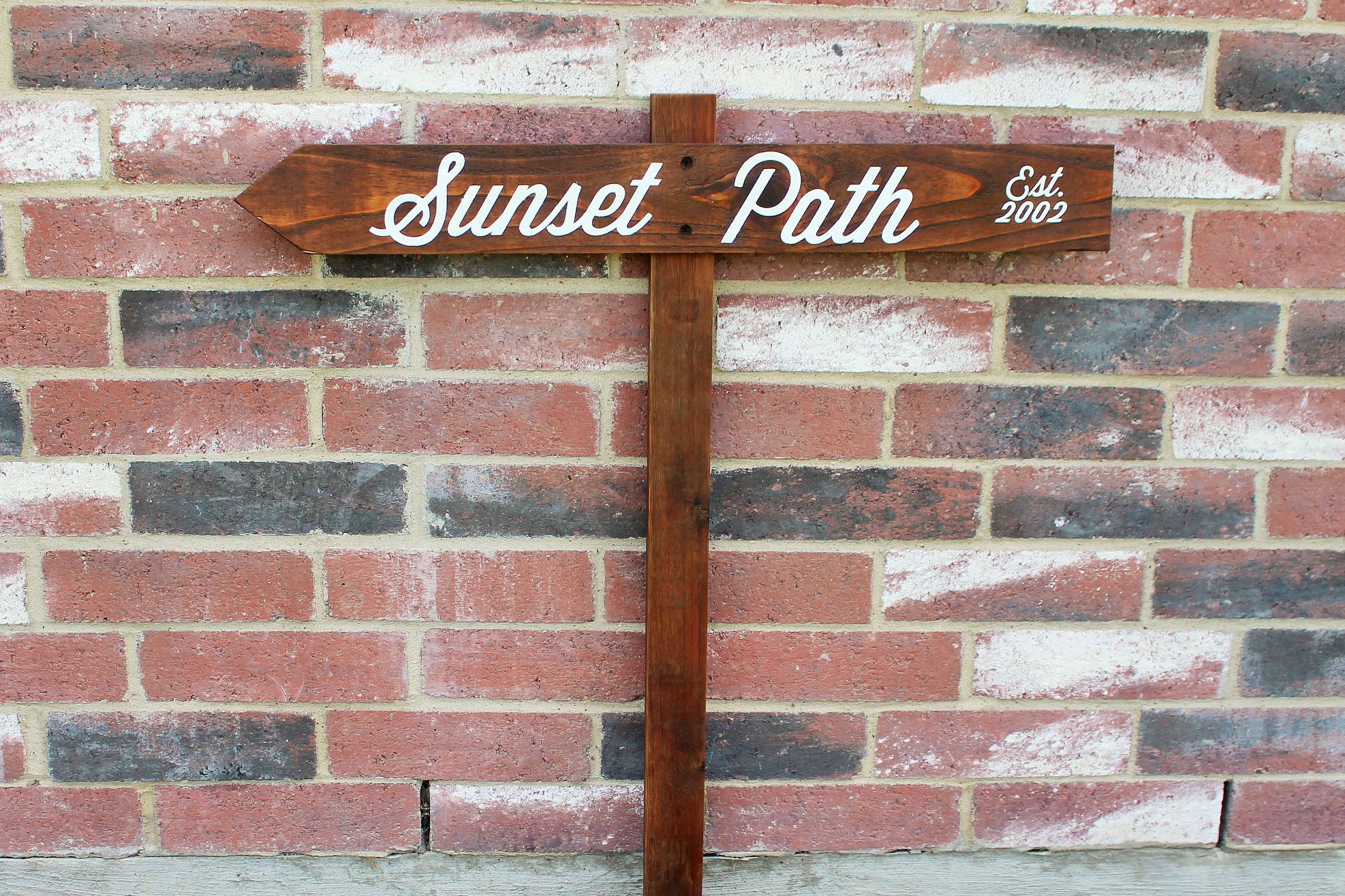 Stained Sign with Custom Font Personalized Garden Sign | Etsy