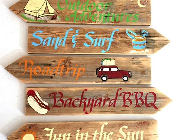 Picture Sign With Hand Calligraphy, Bare Wood Personalized Outdoor ...