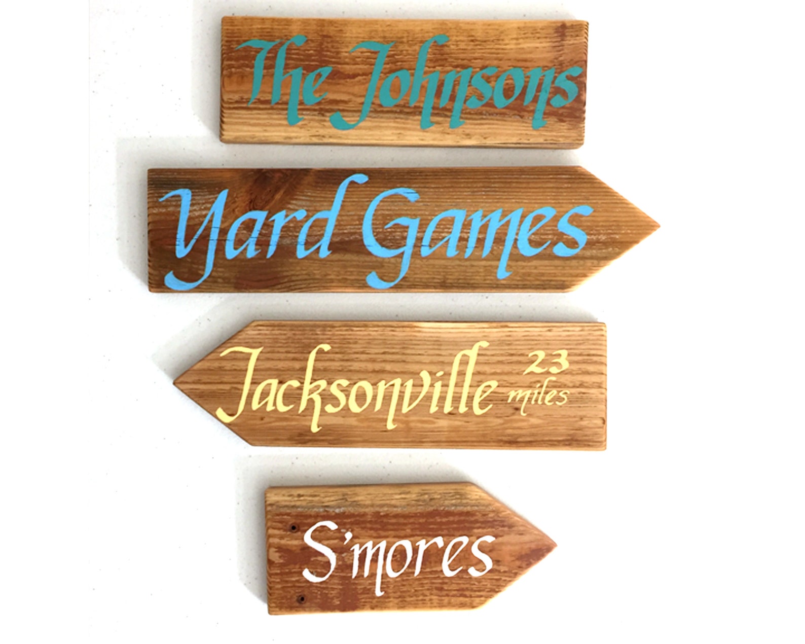 Bare Wood Signs With Hand Calligraphy Personalized Garden | Etsy