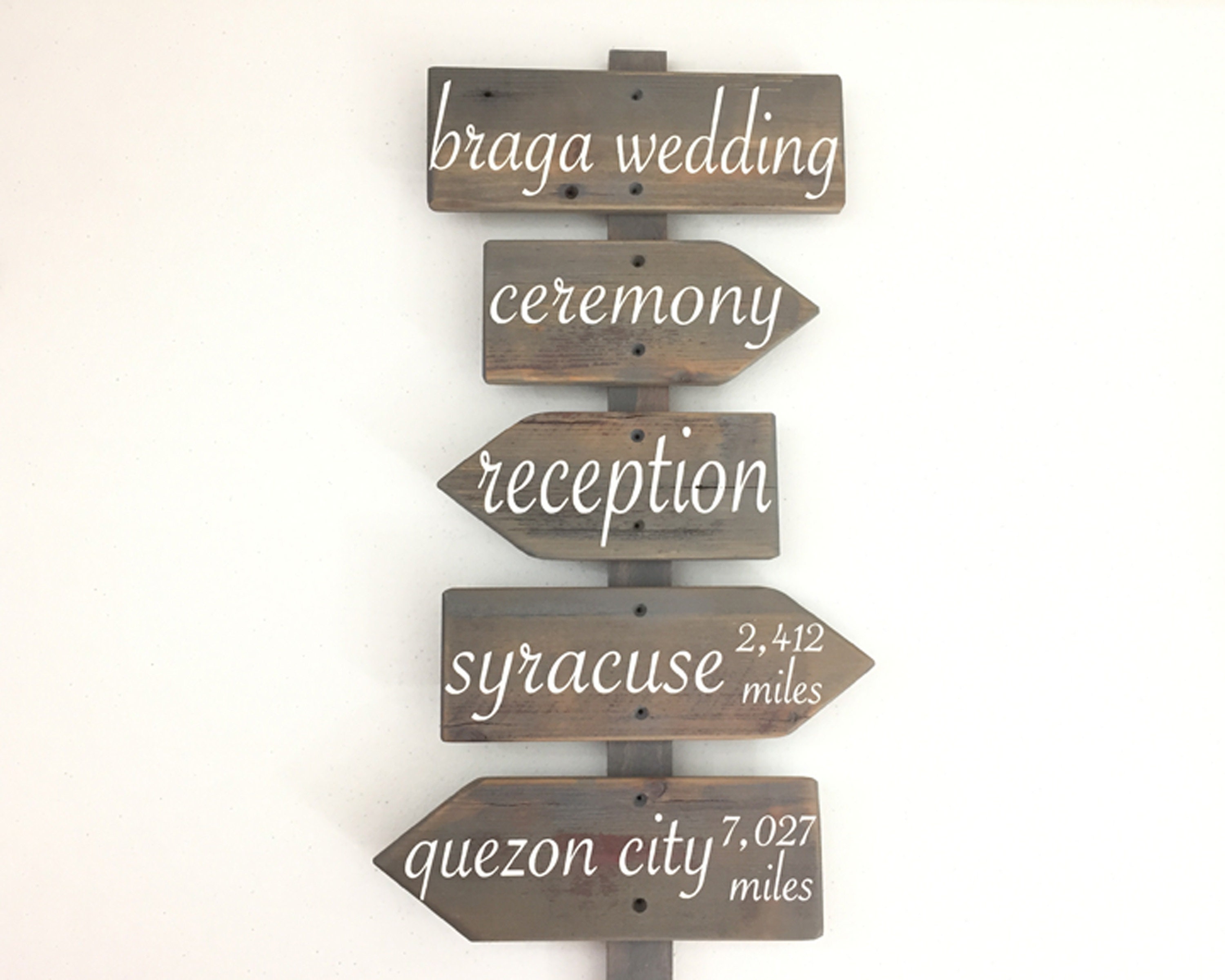 Stained Wedding Signs with Custom Fonts Cursive Wooden | Etsy