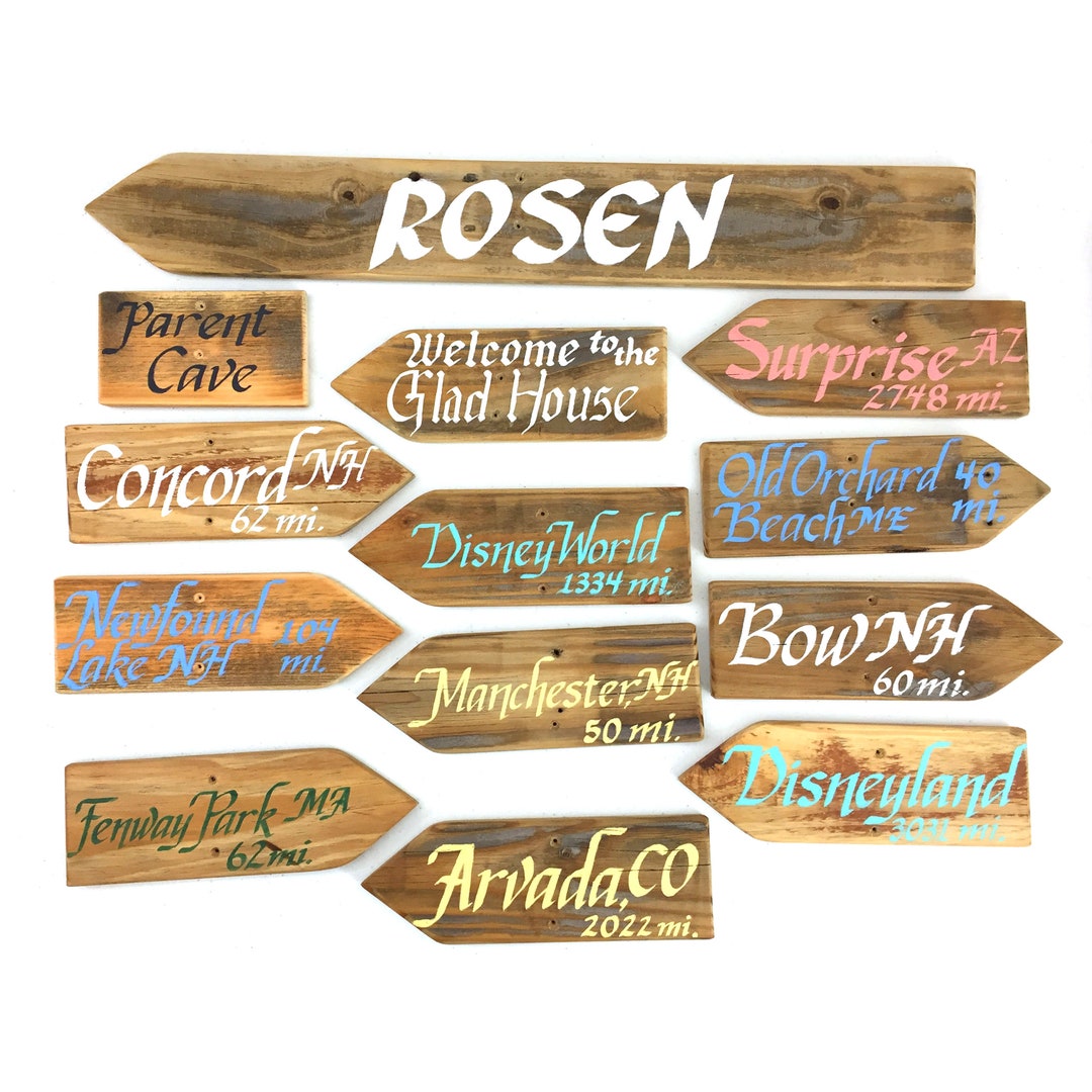 Bare Wood Signs With Hand Calligraphy, Personalized Garden Sign, Custom ...