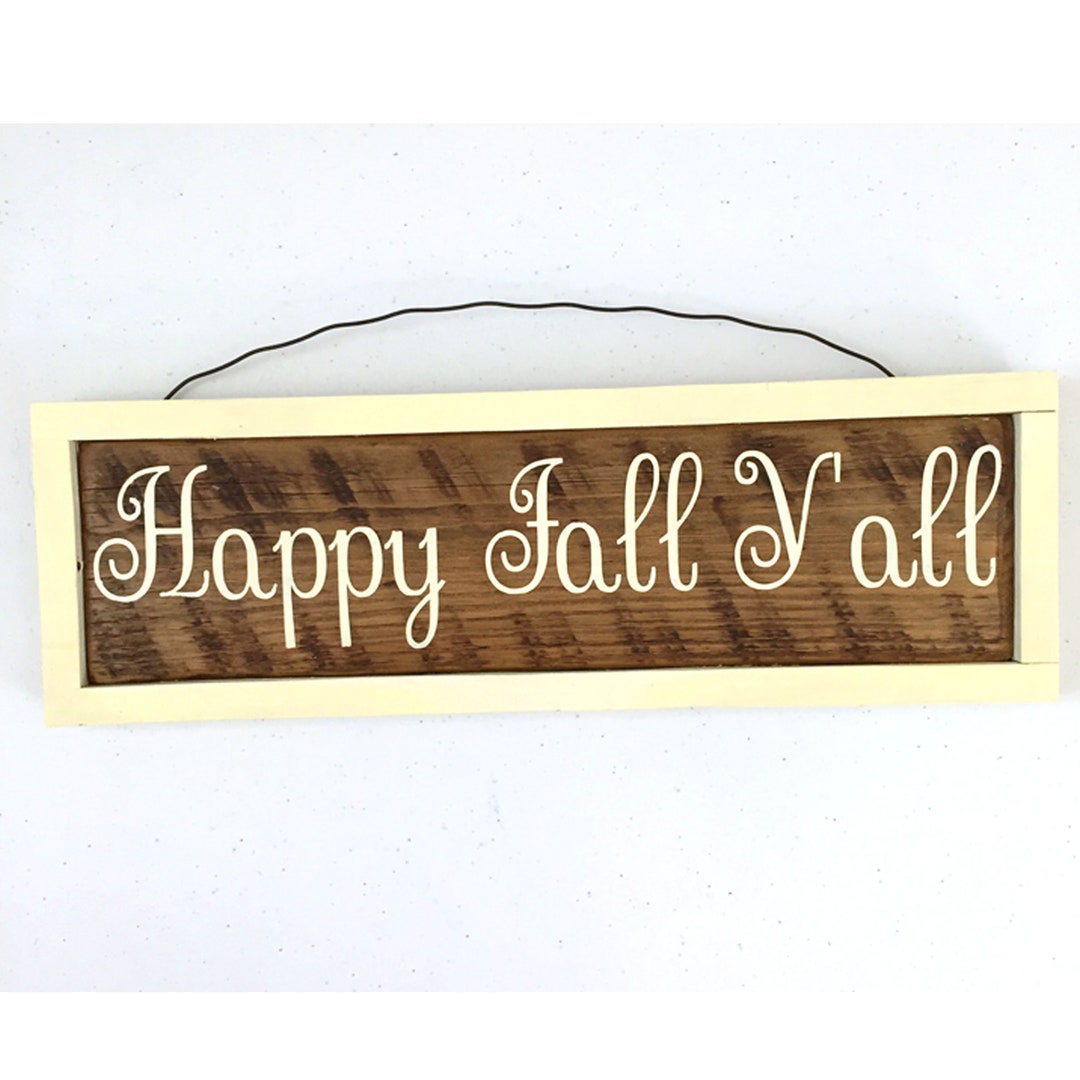 Happy Fall Y'all Door Sign, Outdoor Rustic Wood Fall Door Decor, Autumn ...