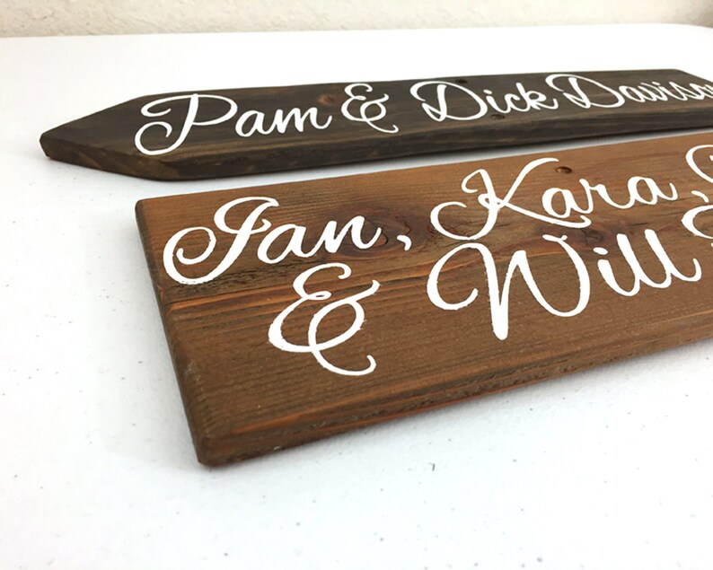Stained Wedding Signs With Custom Fonts Cursive Wooden - Etsy