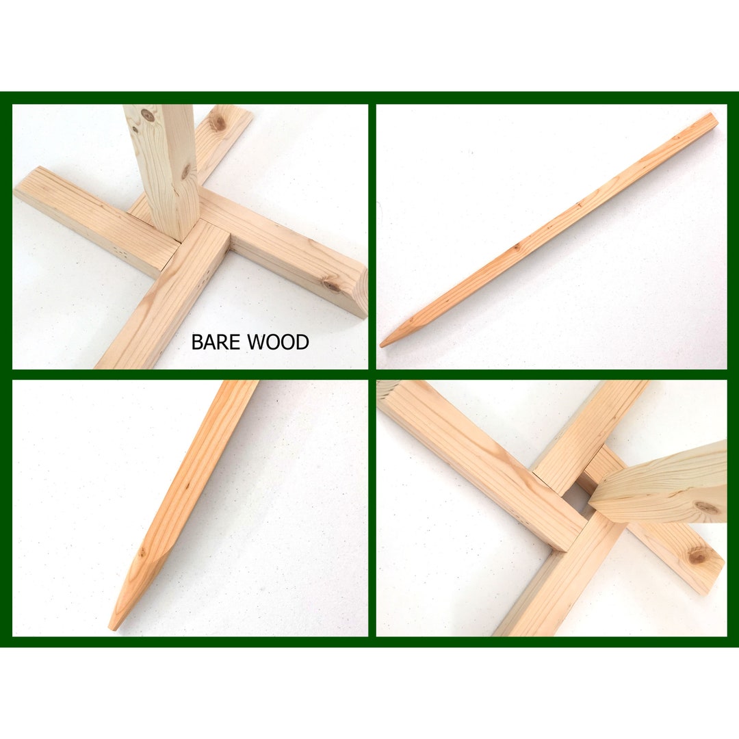 Stake or Post With Base Unfinished Raw Wood DIY Sturdy Sign Posts and ...