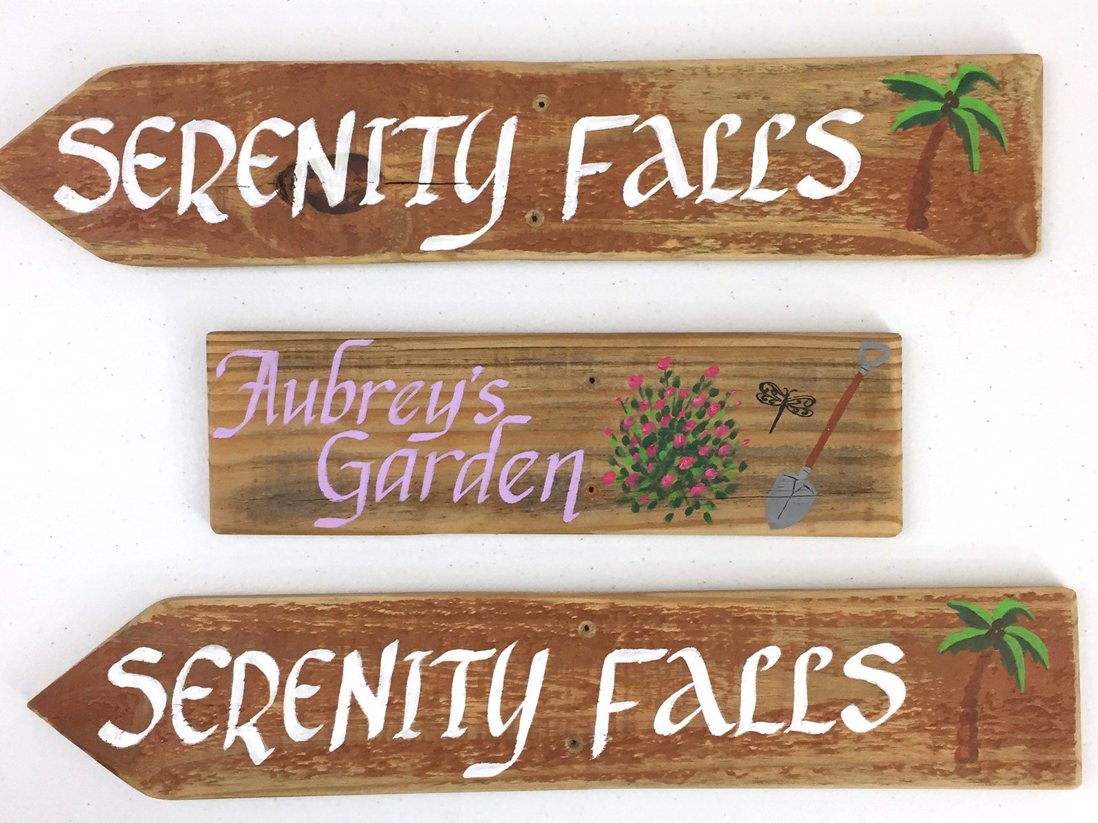 Picture Sign With Hand Calligraphy, Bare Wood Personalized Outdoor ...