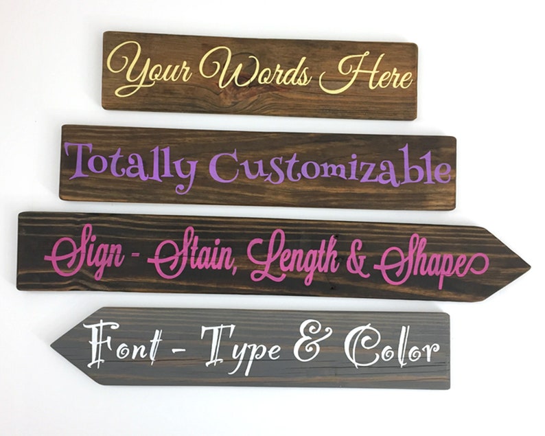 Stained Wedding Signs With Custom Fonts Cursive Wooden - Etsy