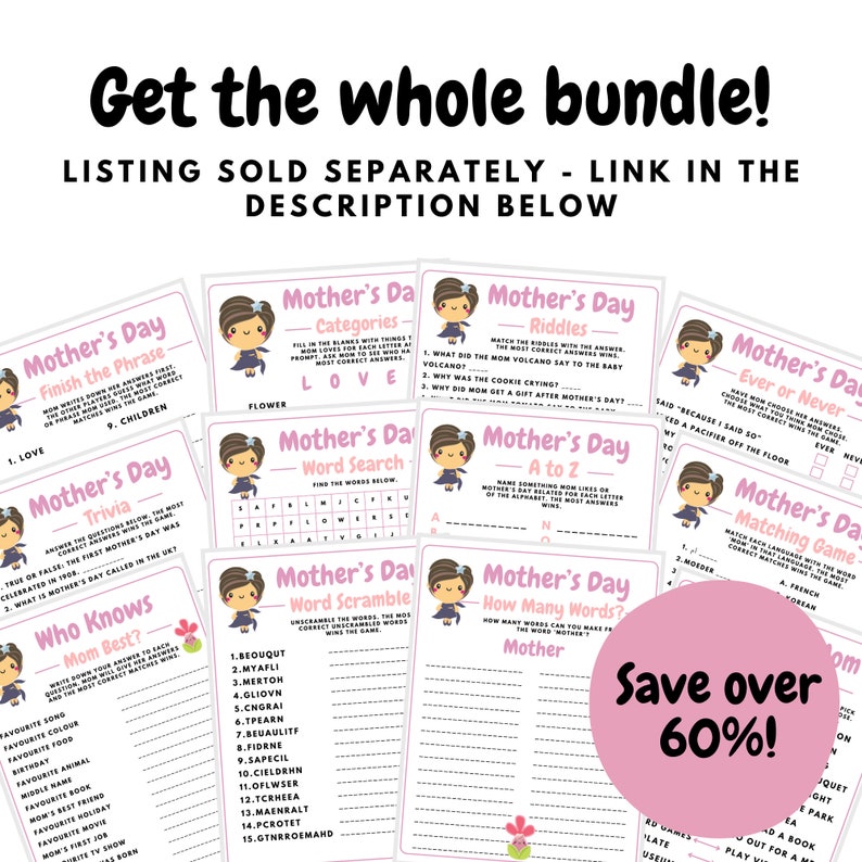 Mother's Day How Many Words Game Mother's Day Games Printable Mother's ...