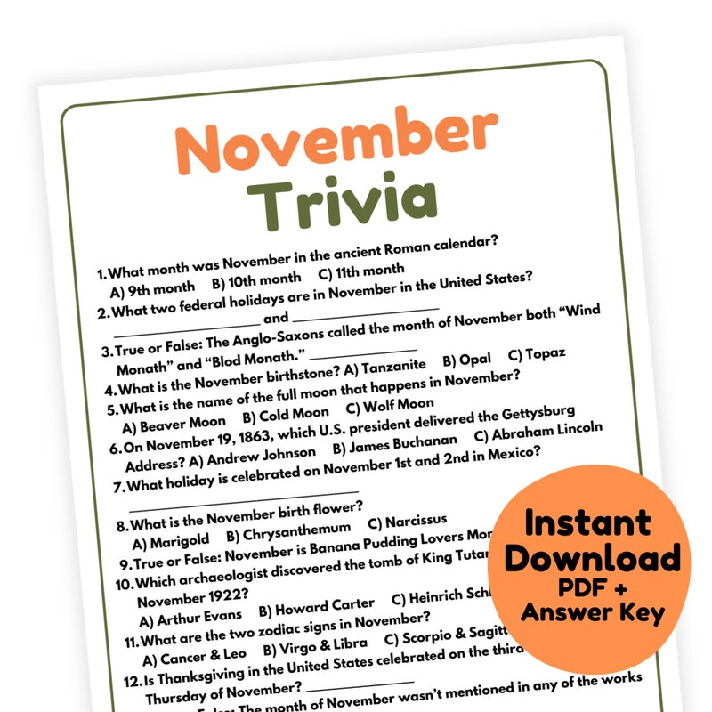 Autumn Games Printable - Etsy