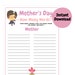 Mother's Day How Many Words Game Mother's Day Games Printable Mother's ...