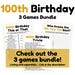 100th Birthday Trivia Game | 100th Birthday Game Printable | 100th ...