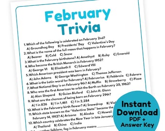 April Trivia Game | Month Trivia Game Printable | Spring Trivia Game ...