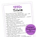 40th Birthday Trivia Game 40th Birthday Game Printable 40th Birthday ...