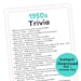 1950s Trivia Game | 1950s Game Printable | 1950s Party Game for Adults ...