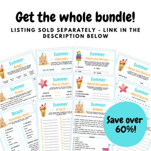 Summer Riddles Printable Party Game for Adults and Kids - Etsy