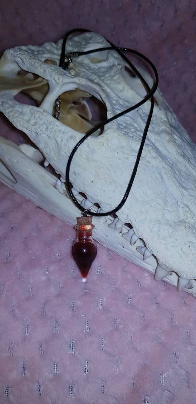 Blood Vial Pendant Necklace, Vampire, Horror, Vampire Emergency Blood ...
