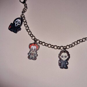 Horror Charm Bracelet, Horror Movie Charm Bracelet, Gift for Horror ...