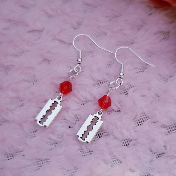 Razor Blade Earrings - Etsy