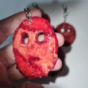 Creepy Skinned Face Bag Charm, Horror Key Chain - Etsy