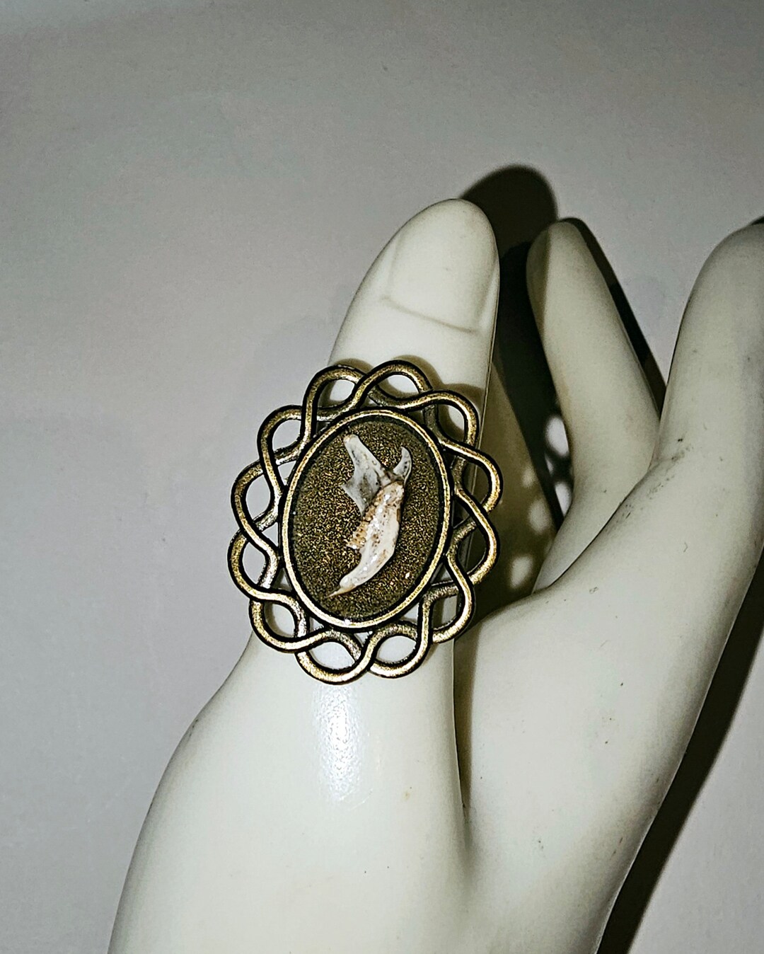 Mouse Jaw Bone Ring, Gothic Ring, Curio Ring, Real Mouse Bone Ring - Etsy