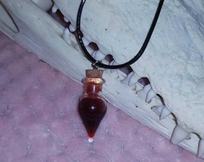 Blood Vial Pendant Necklace, Vampire, Horror, Vampire Emergency Blood ...