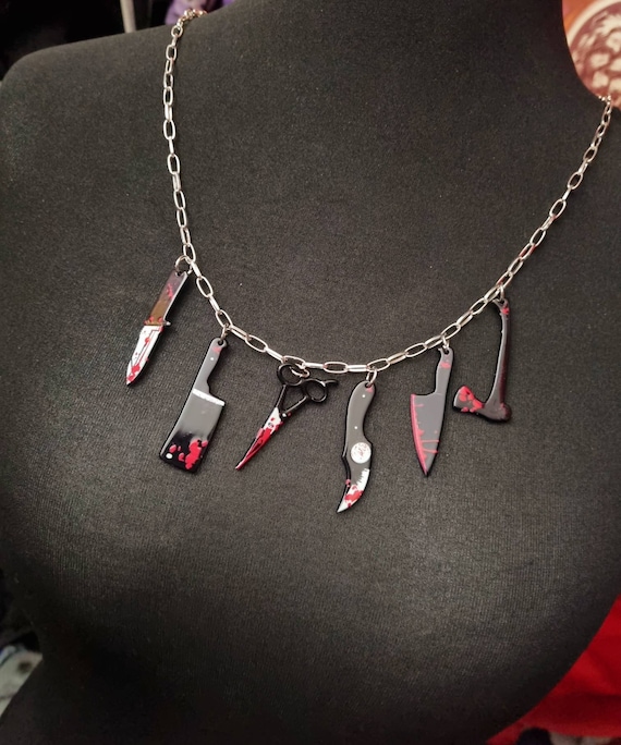 Murder Weapon Necklace True Crime Necklace Gothic Horror | Etsy