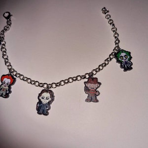Horror Charm Bracelet, Horror Movie Charm Bracelet, Gift for Horror ...