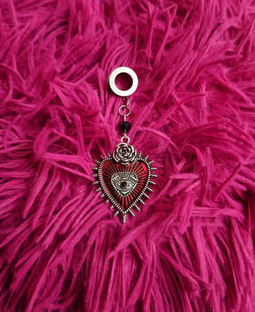 All Seeing Eye Ear Tunnel, Bleeding Heart Gauge, Stretched Ear Tunnel ...