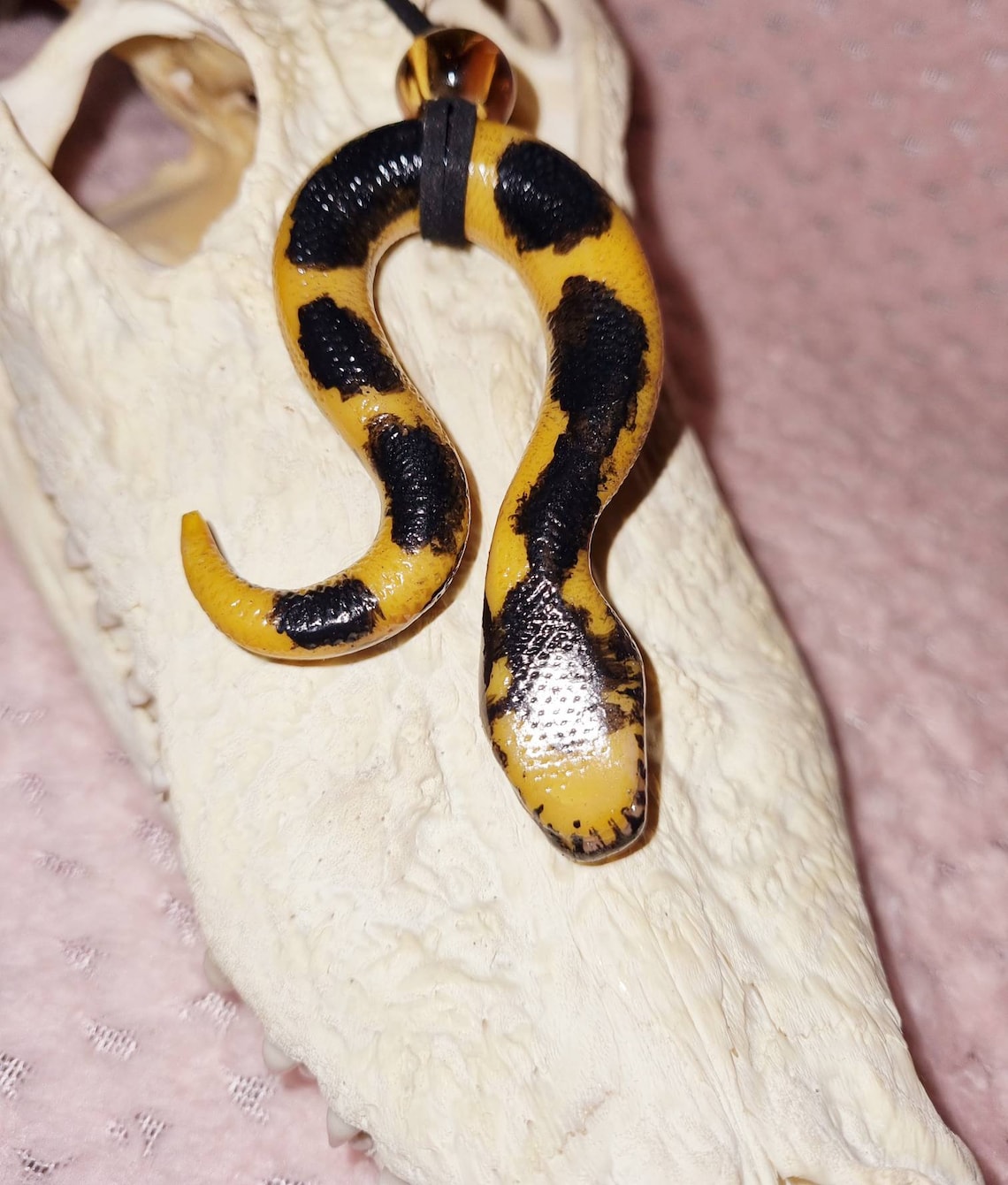 Realistic Snake Pendant Polymer Clay Sculpted Snake Necklace | Etsy UK