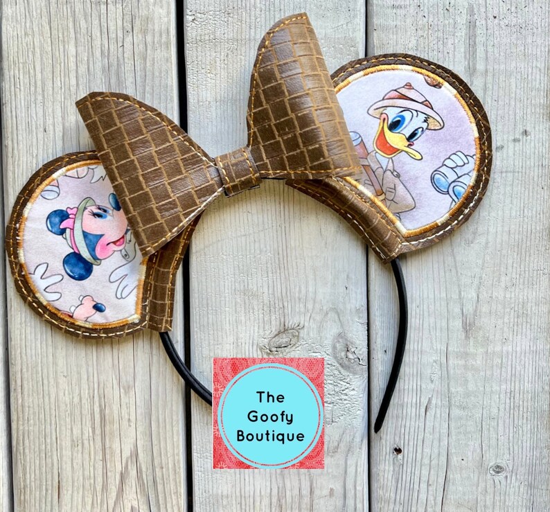 Disney Animal Kingdom Ears Safari Mickey Minnie Donald Goofy Pluto - Etsy