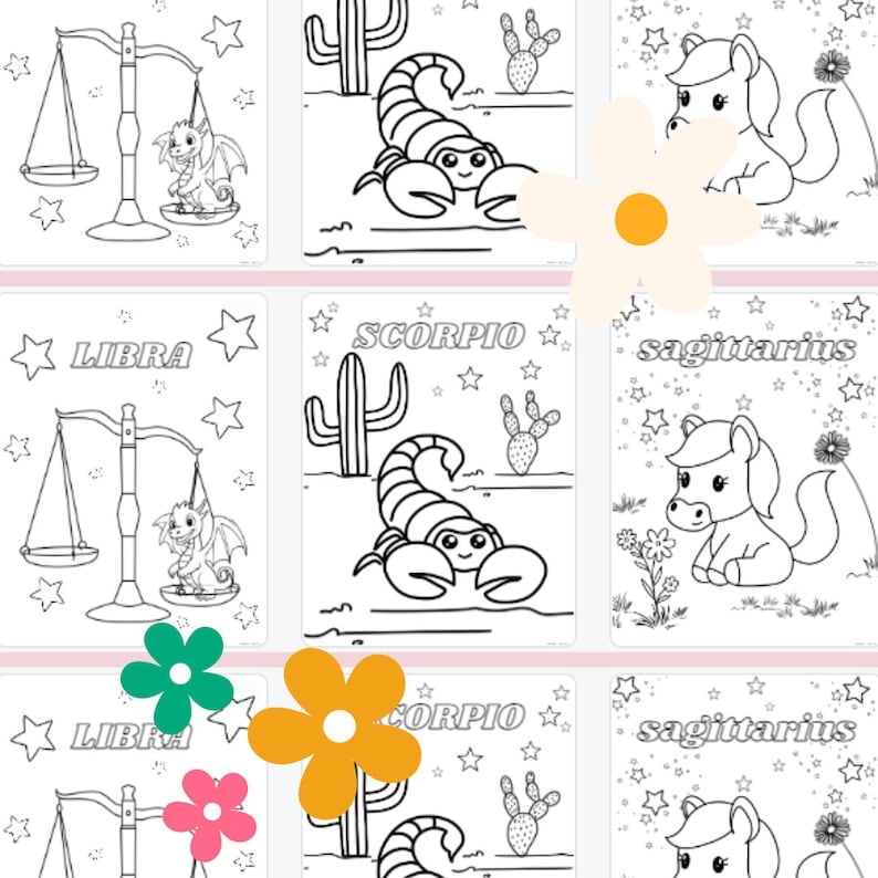 12 Printable Astrology Coloring Pages for Kids, Toddlers, Preschoolers ...