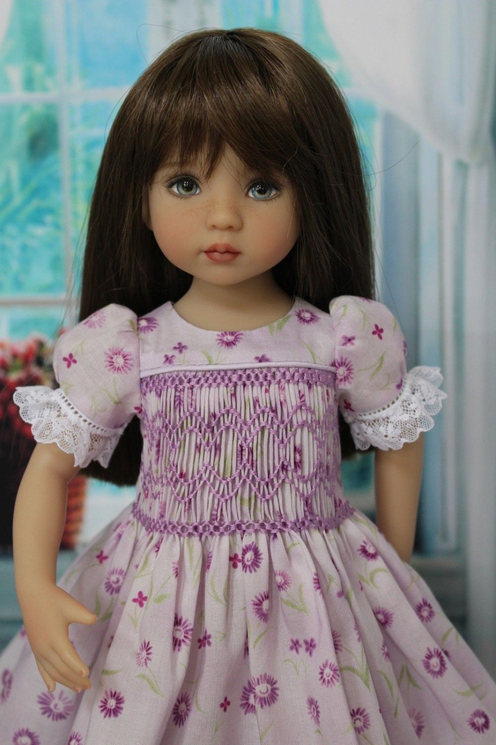 PDF "beautiful Roses" Classic High Yoke Smocked Dress Pattern for 13 ...