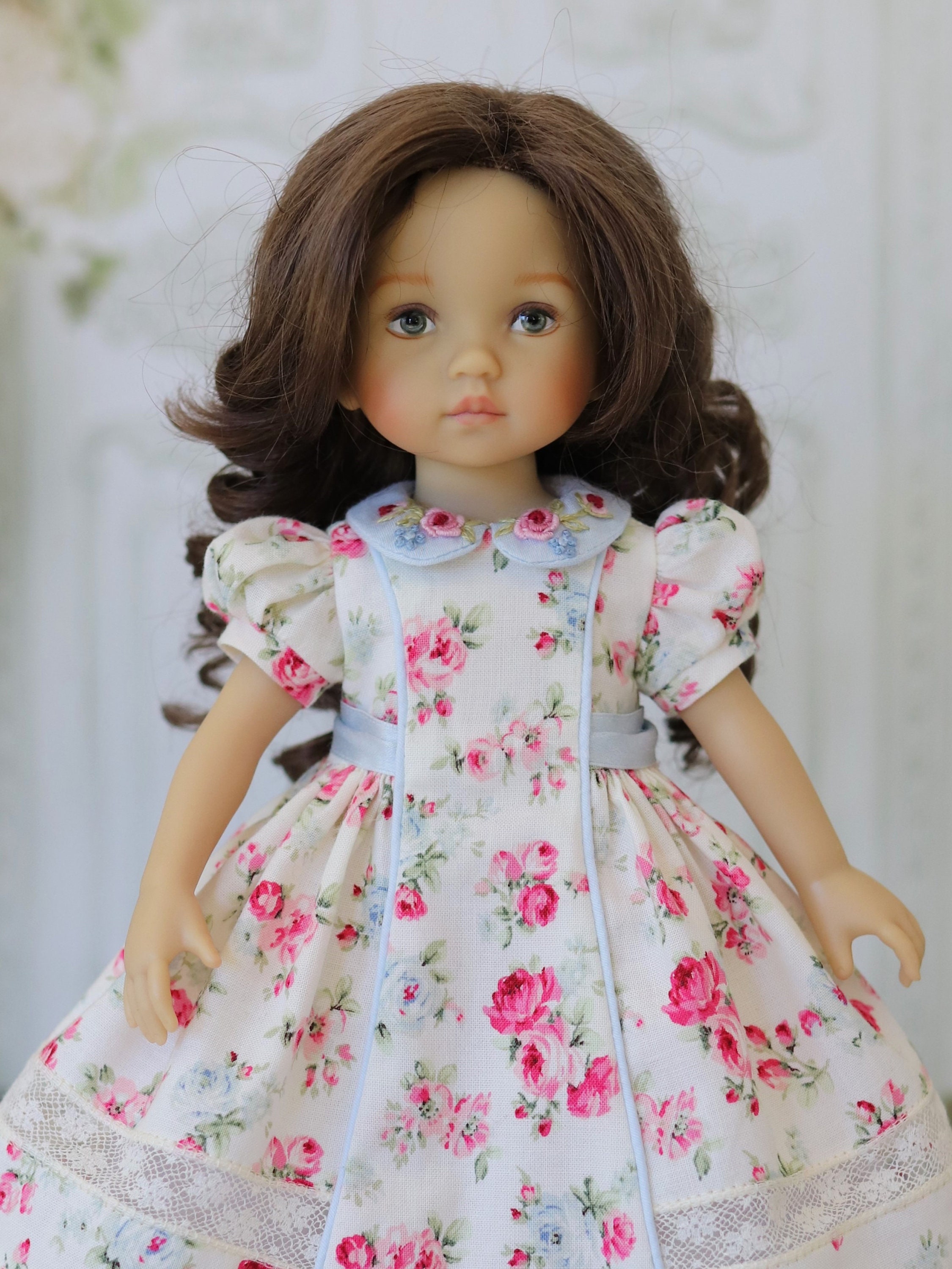 PDF "princess Rose" Embroidered Dress Pattern for 10" Boneka Tuesday ...