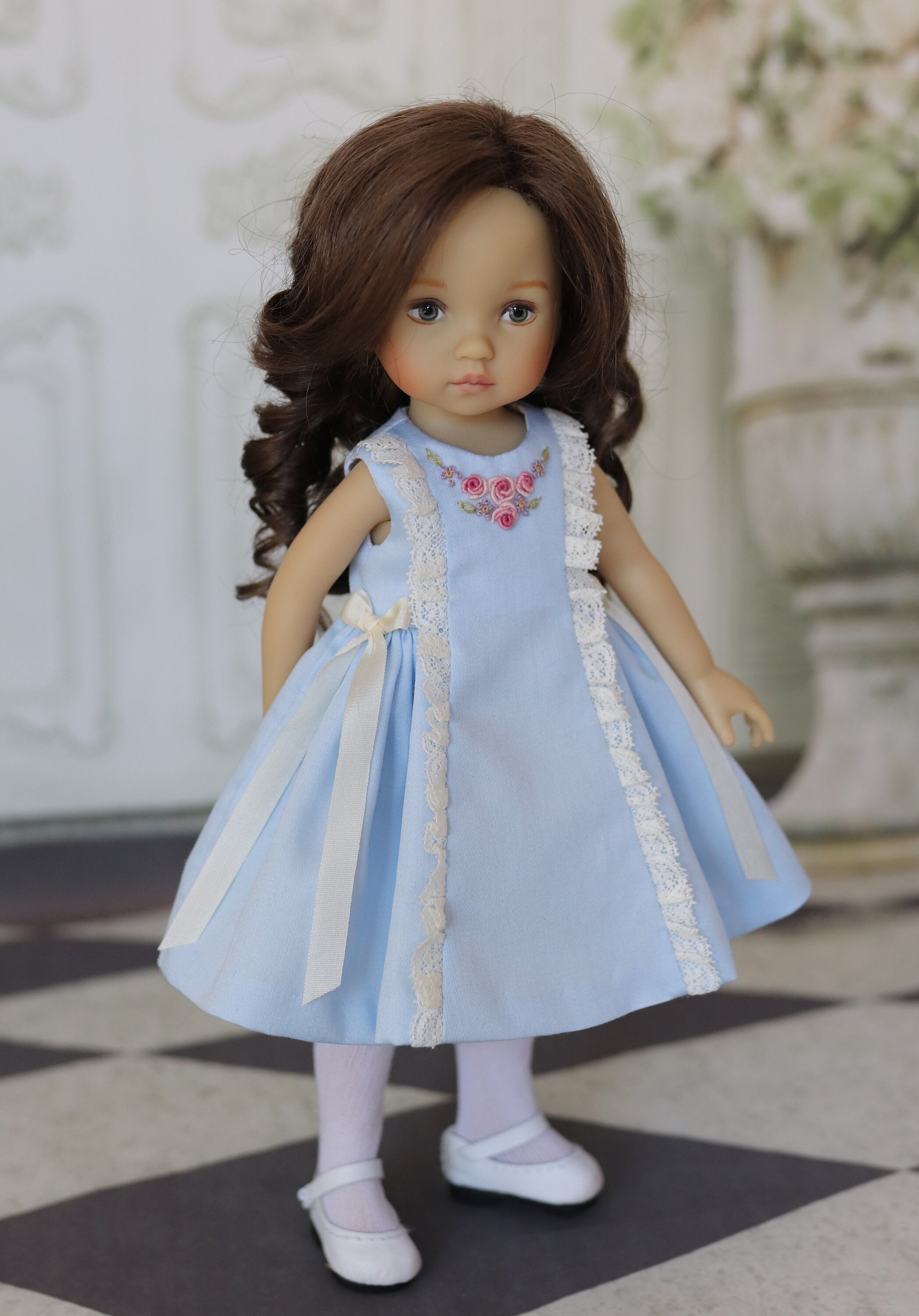 PDF "princess Rose" Embroidered Dress Pattern for 10" Boneka Tuesday ...