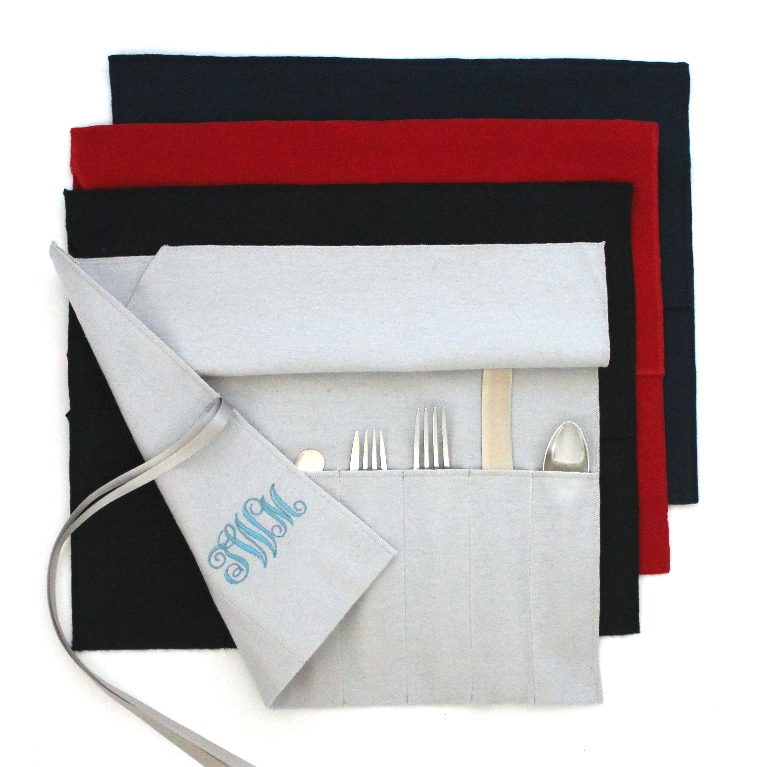 Anti Tarnish Flatware Roll 4 Sizes Personalized w/ Monogram | Etsy