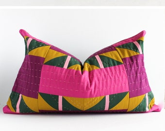 Modern Quilt Pillow | Etsy