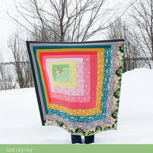 Reverberance Quilt Pattern | Beginners Quilt Pattern | Modern Log Cabin ...