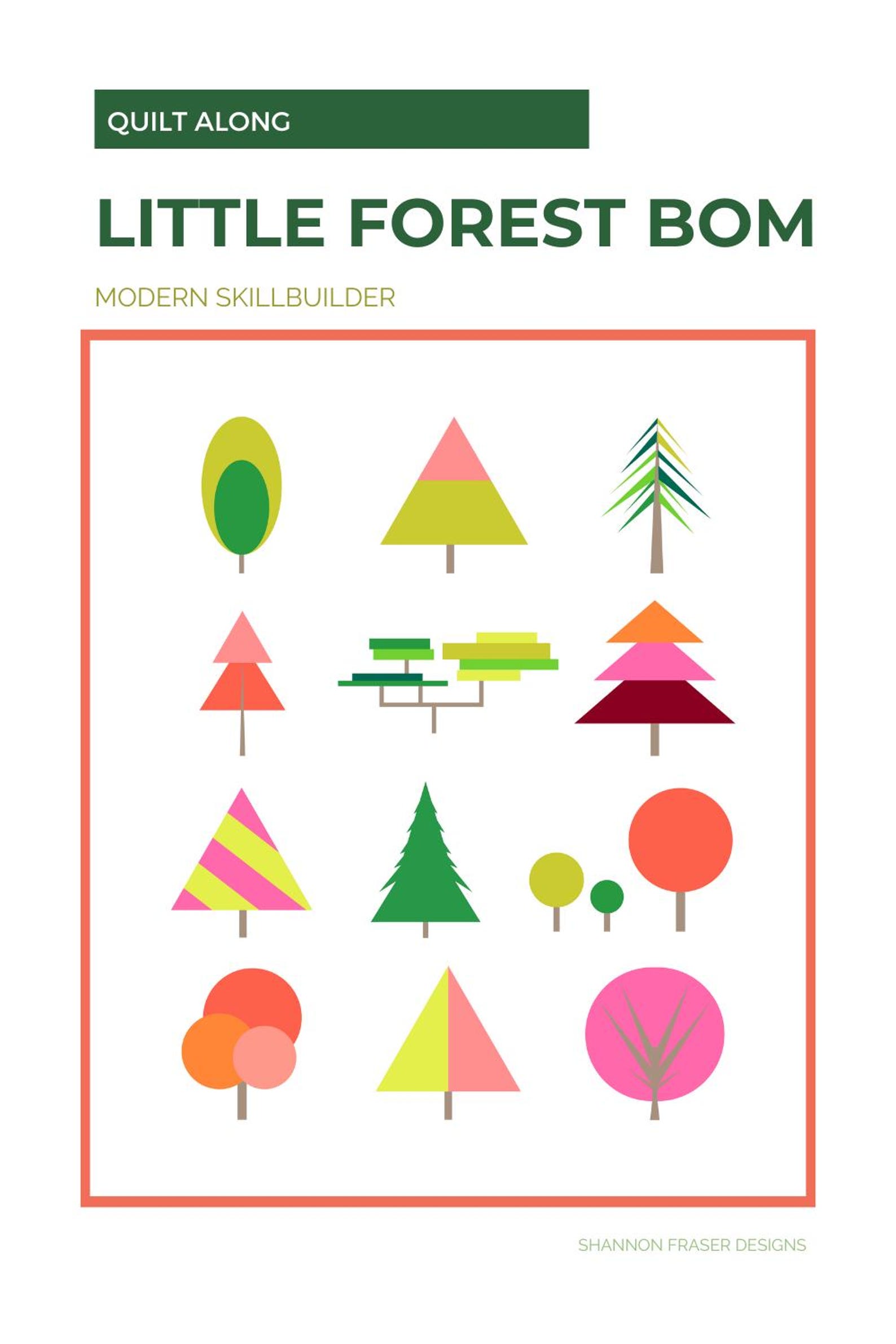 Little Forest Quilt Pattern: Modern Skill Builder (PDF Download) - Etsy
