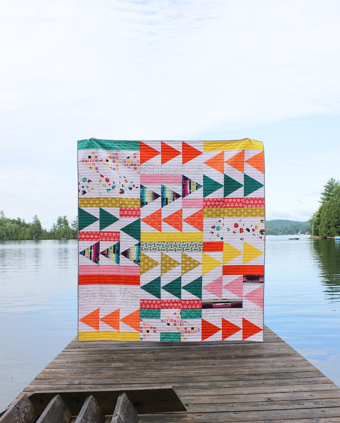 Flight Plan Quilt Pattern Modern Triangle Quilt Pattern - Etsy