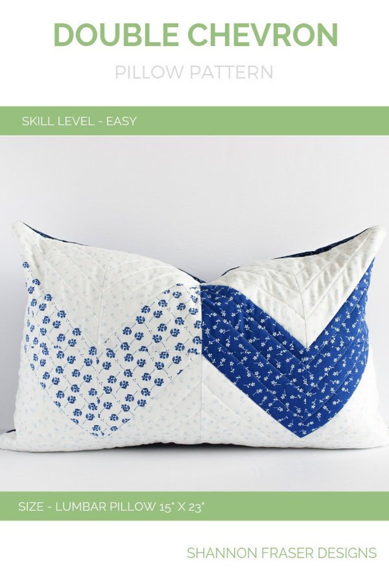 Double Chevron Pillow Pattern | DIY Home Décor | Modern Quilt Pattern ...