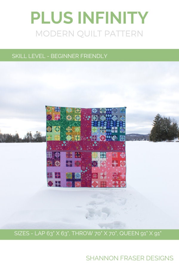 Plus Infinity Quilt Pattern Beginners Quilt Pattern Modern - Etsy
