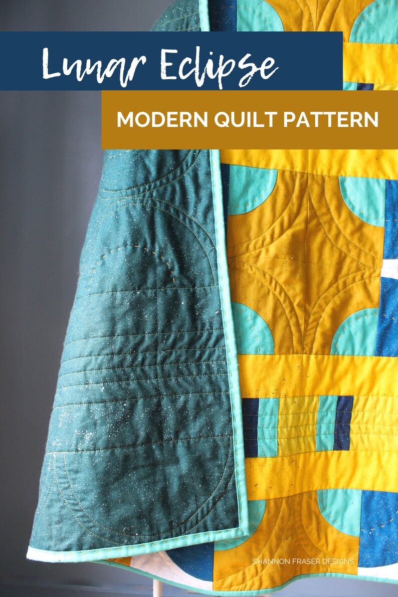 Lunar Eclipse Quilt Pattern Modern Beginner Friendly Curves - Etsy