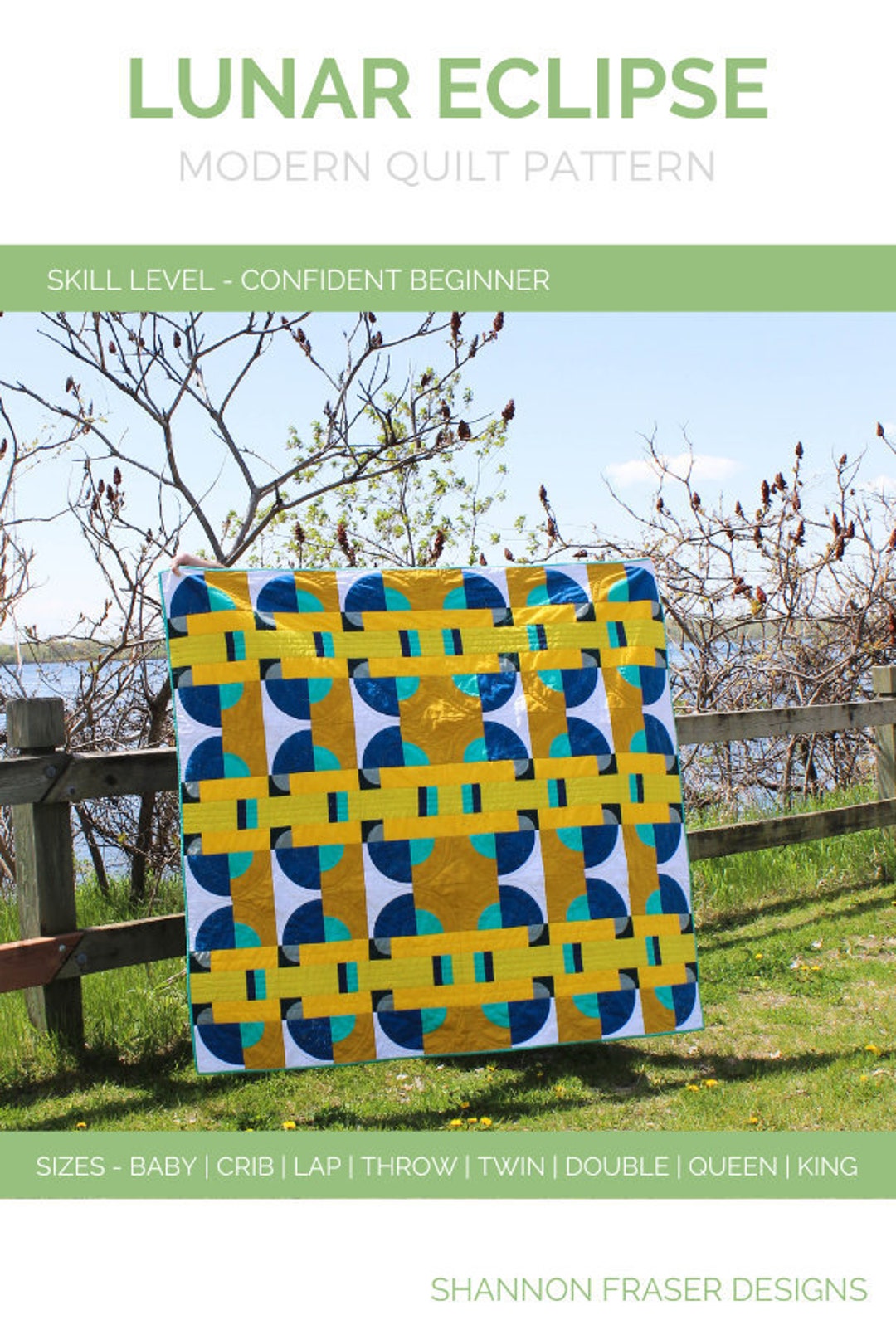 Lunar Eclipse Quilt Pattern: Modern Curves, Beginner Friendly (PDF) - Etsy