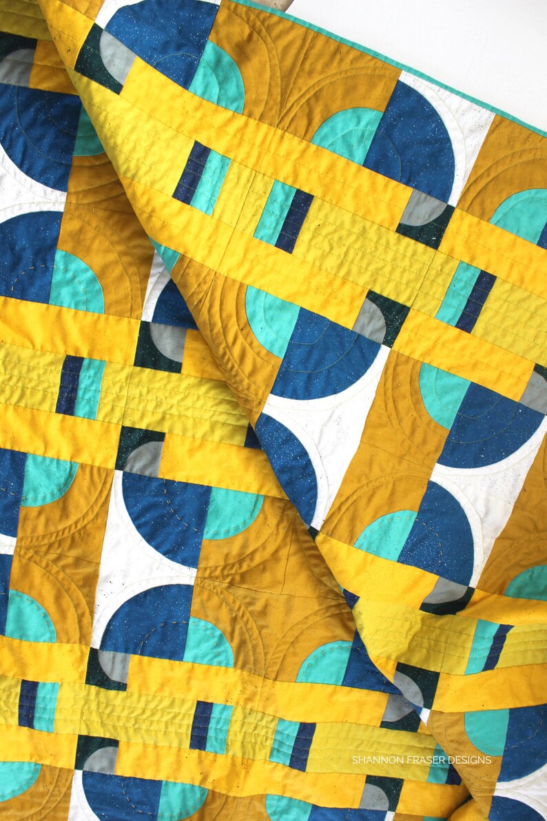 Lunar Eclipse Quilt Pattern Modern Beginner Friendly Curves - Etsy