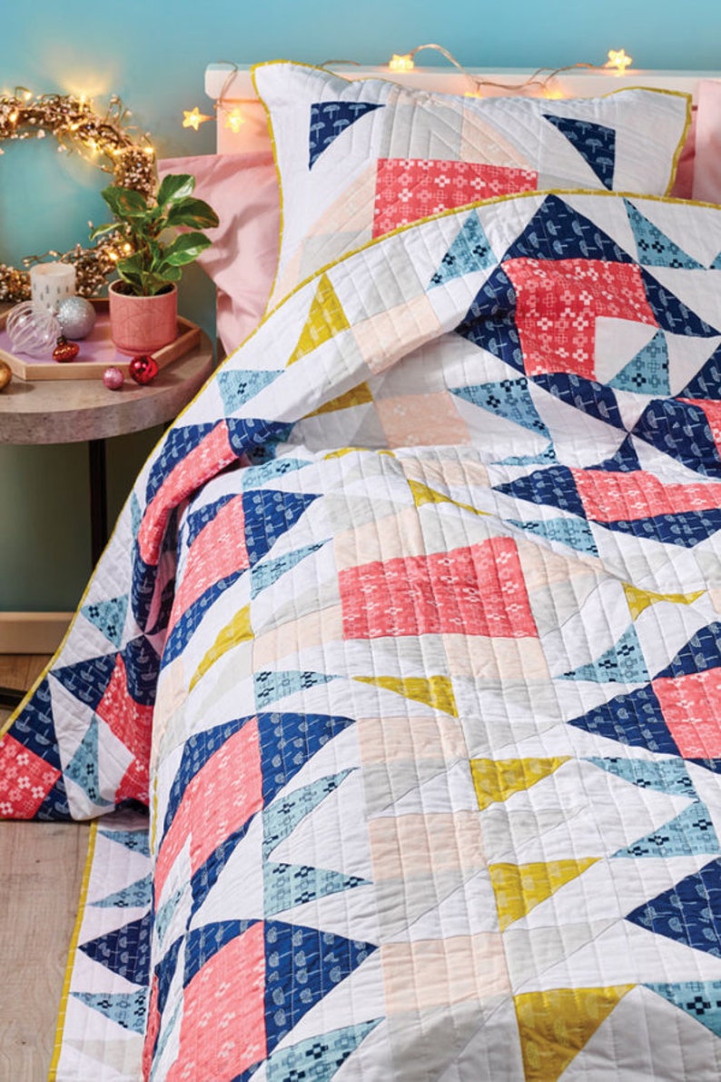 Double Windmill Quilt Pattern Modern Beginner Friendly Quilt - Etsy